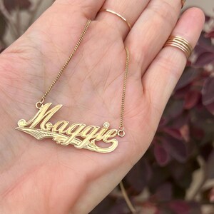 Maggie Name Necklace | Diamond I | Vintage Estate Personalized Name ...