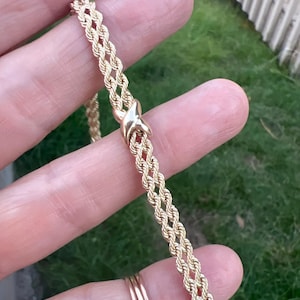 10k Gold Double Rope Bracelet - Etsy