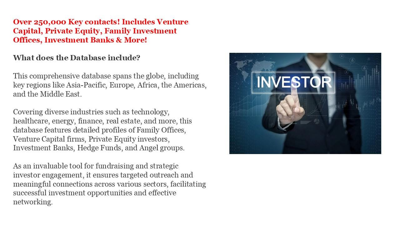 The World's Largest Investor Database! Venture Capital, Private Equity ...