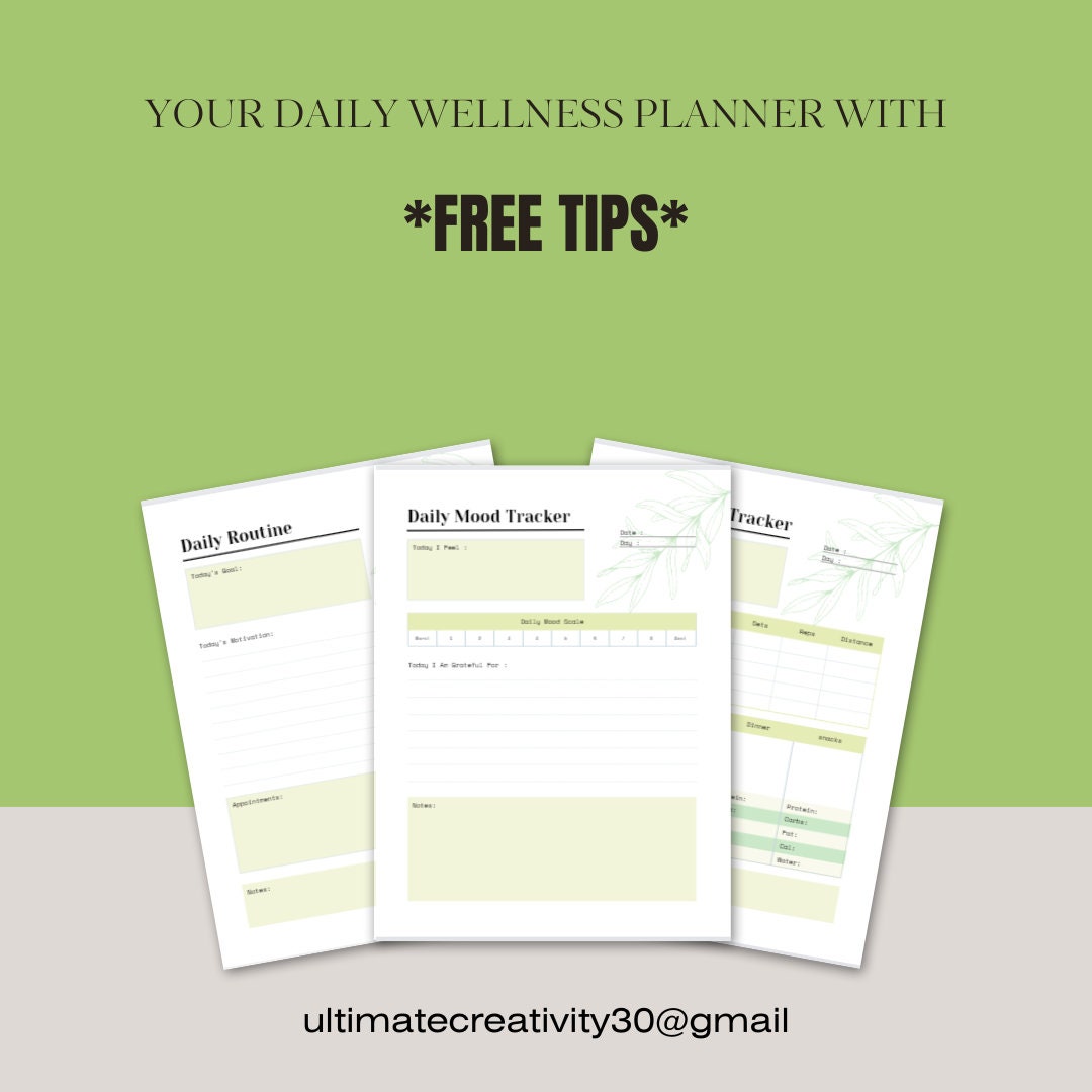 Health and Wellness Printable Planner With Holistic Wellness Bonus Free ...