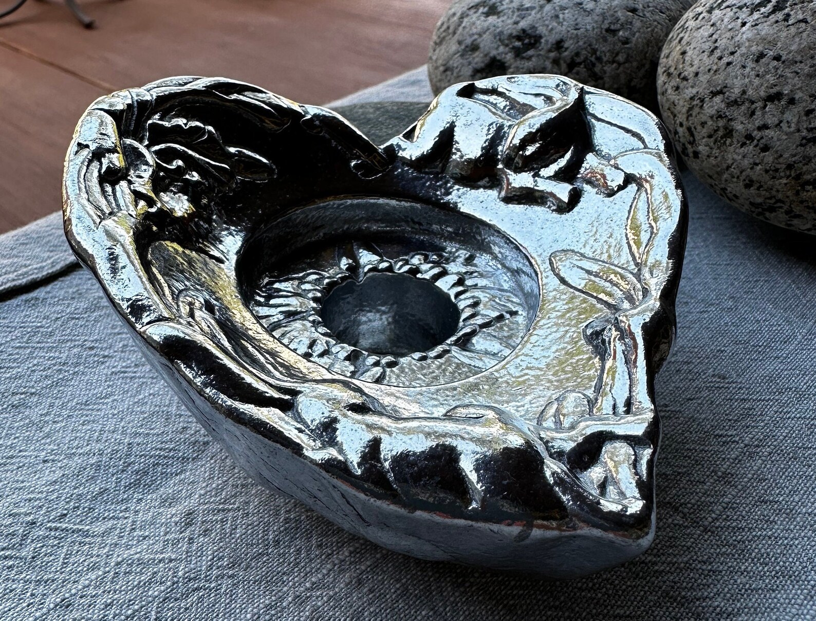 Vintage Arthur Court Aluminum Heart Shaped Bunny Candle Holder - Etsy