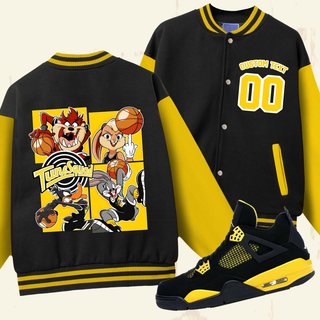 Bunny Basketball Team Unisex Varsity Jacket Jordan 4 Thunder Jacket to ...