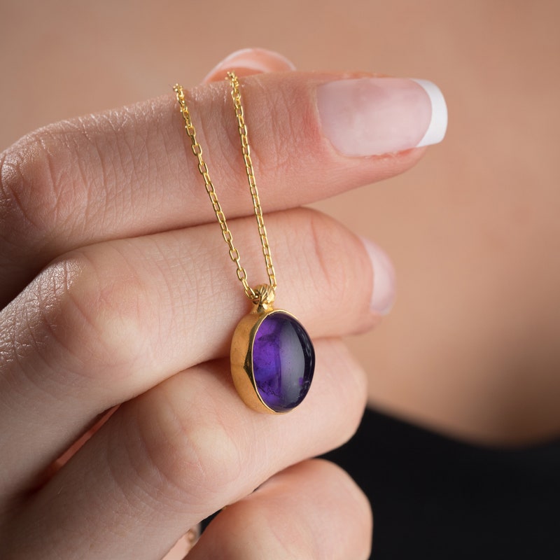 Amethyst Necklace - Etsy