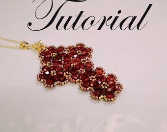 Beading Tutorial Pendant Cross Pattern Beaded Jewelry PDF - Etsy