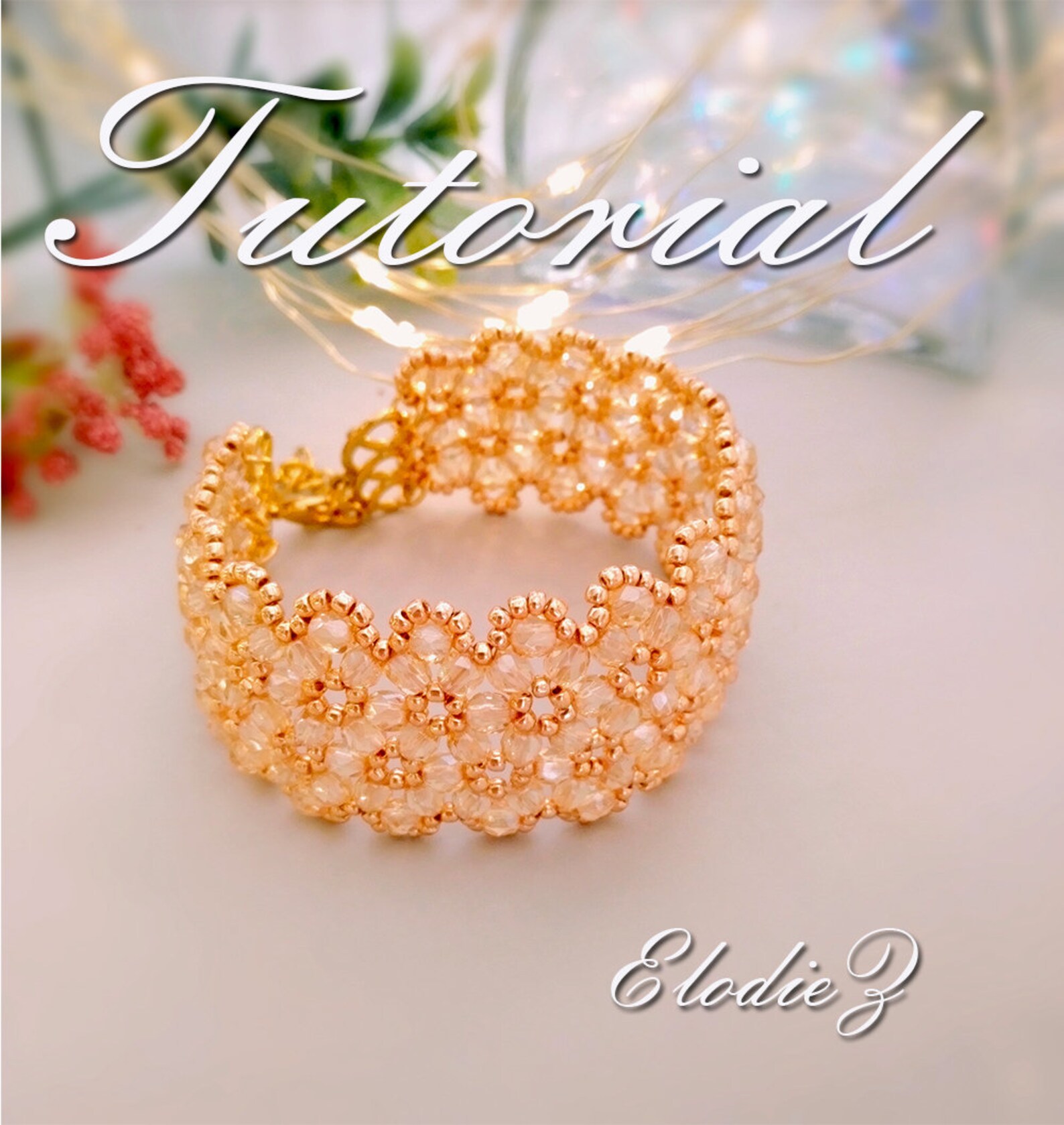 Tutorial Beading Cuff Bracelet Diy Making Czech Bohemian Beads - Etsy