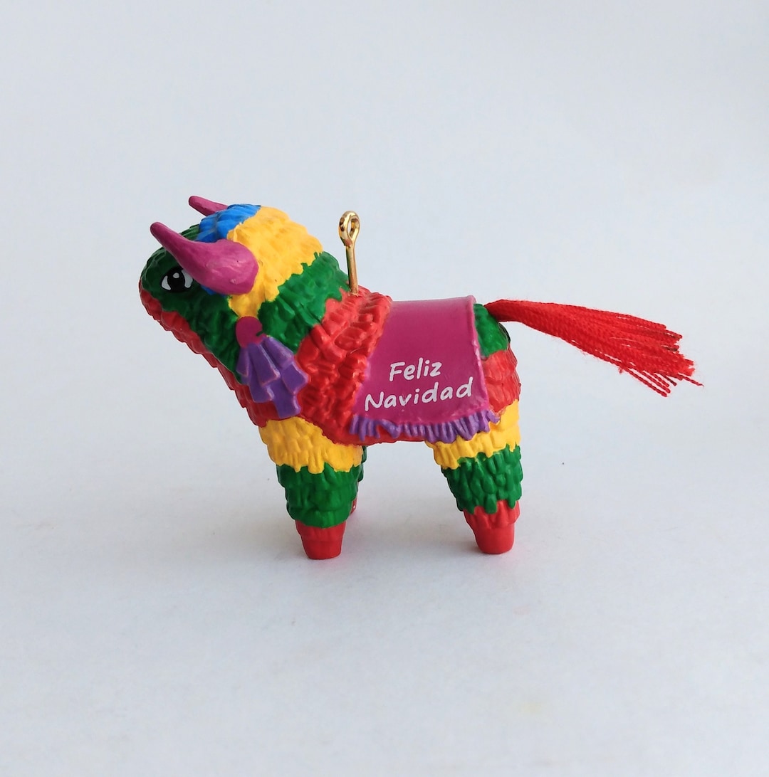 Vintage Mexican Bull Pinata Christmas Tree Ornament Feliz - Etsy