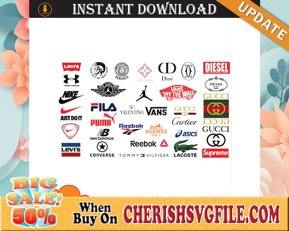 Fashion Logo SVG Bundle Custom Logo Svg Files Vinyl Cut | Etsy