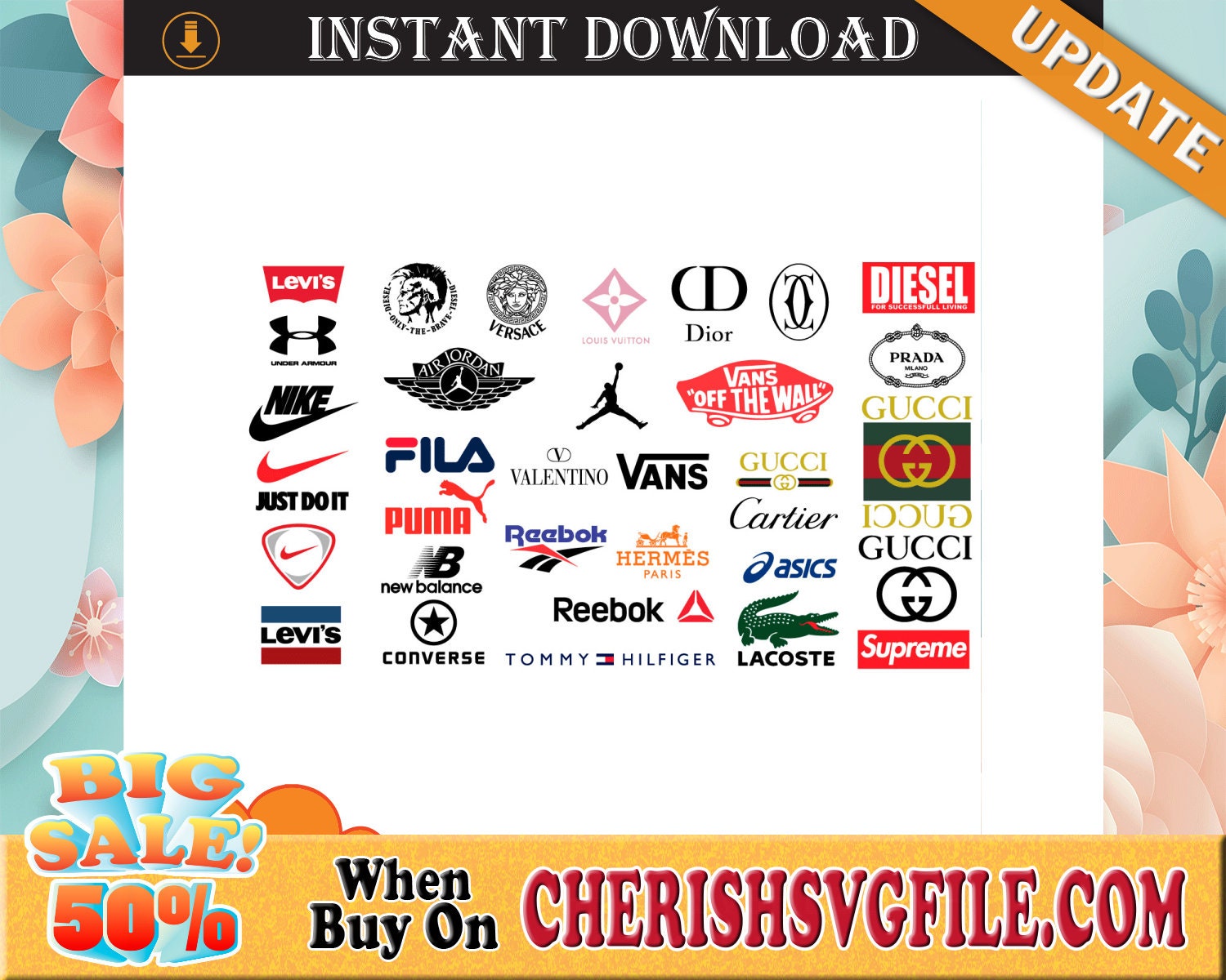 Fashion Logo SVG Bundle Custom Logo Svg Files Vinyl Cut | Etsy