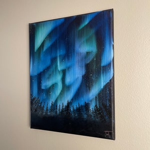 Northern Lights Over Trees - Etsy
