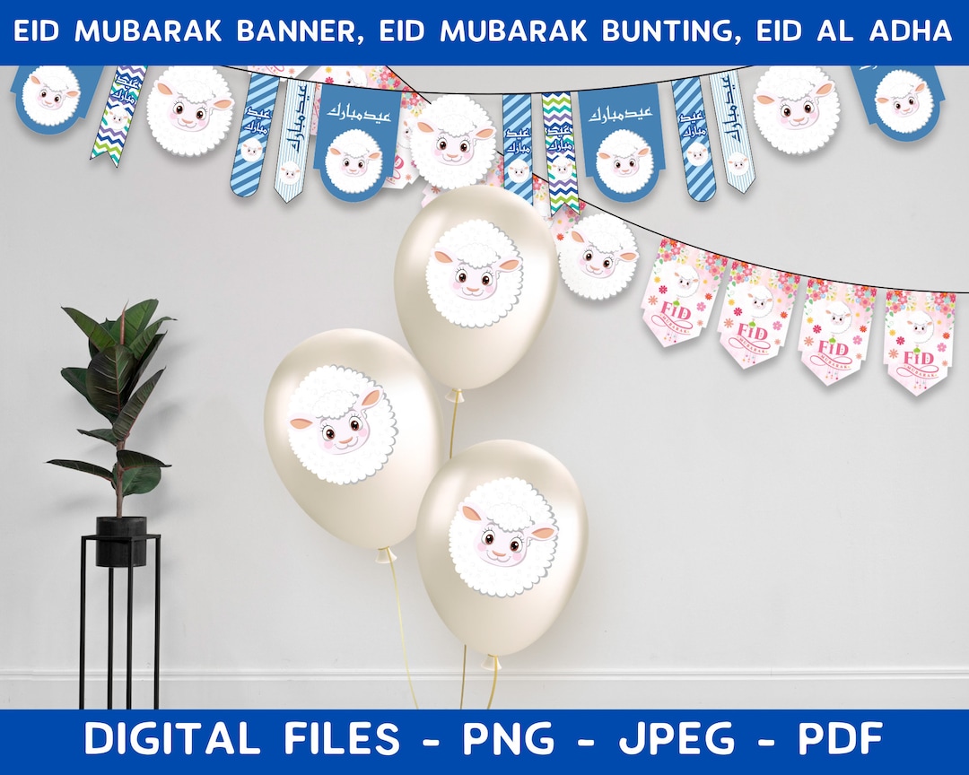 Eid Mubarak Banner, Eid Mubarak Bunting, Eid Al Adha, Eid Sheep ...