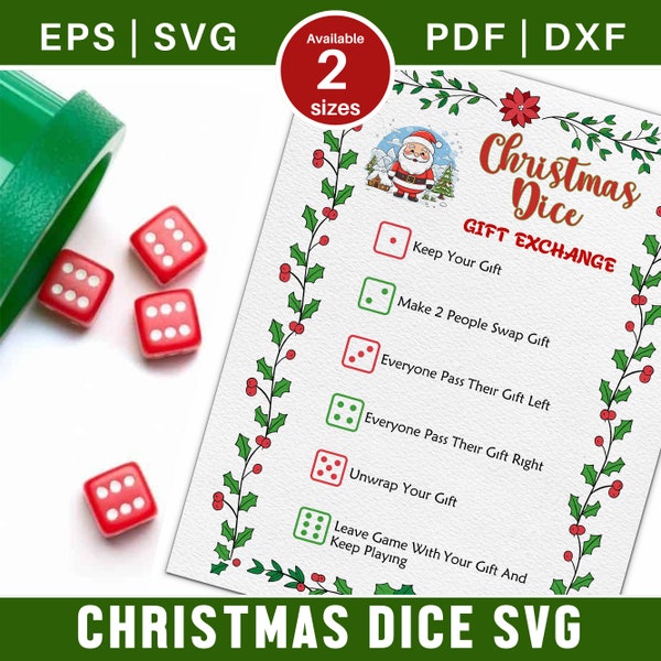 Secret Santa Dice Game - Etsy