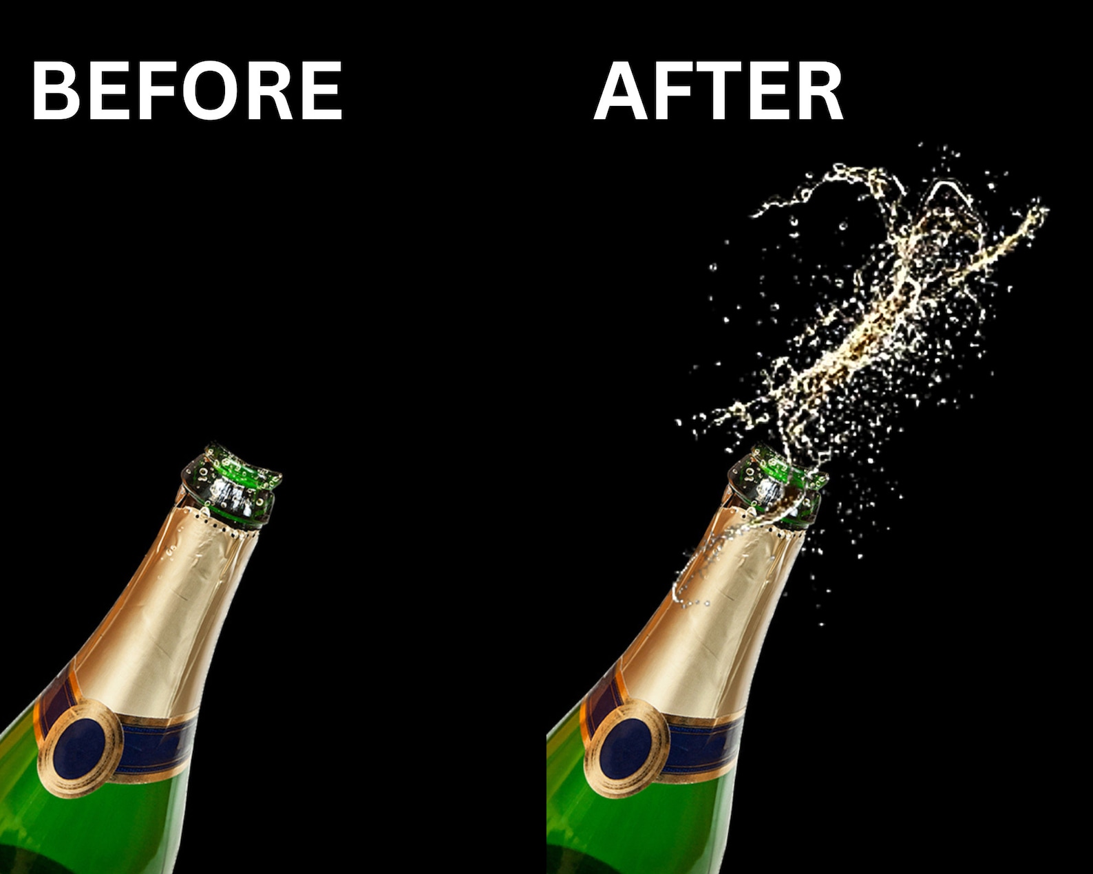 Champagne Overlays Champagne Popping Overlay New Year Party - Etsy