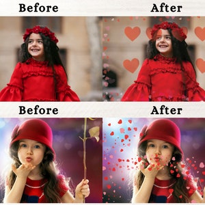 70 Blowing Hearts Overlays, Valentines Day Confetti Overlay, Blowing ...