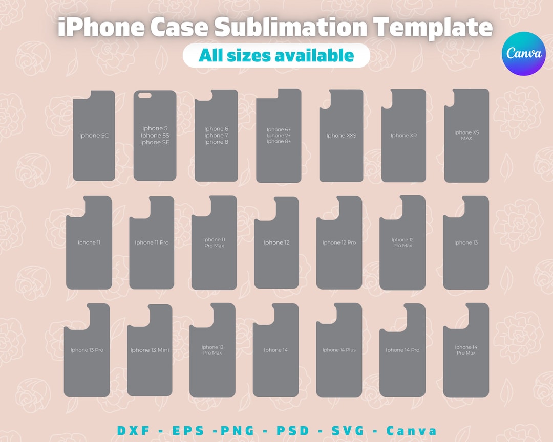 27 iPhone Sublimation Template, Phone Case Template Pack Svg, Cricut Vector Bundle, Sublimation ...
