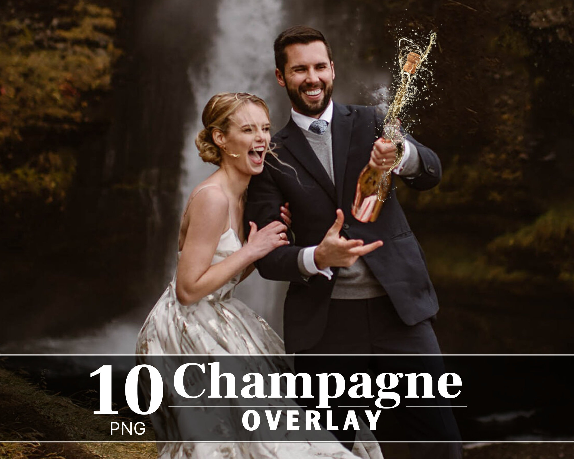 Champagne Overlays Champagne Popping Overlay New Year Party - Etsy