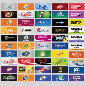 Vending Machine Label, High Quality Labels, Sparkling Water and Soda ...