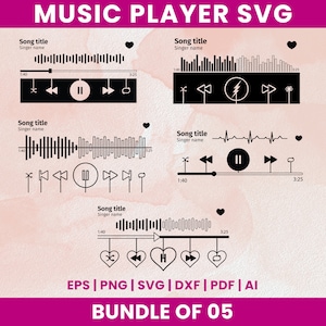 Music Player Svg Bundle, Arcylic Song Art, Music Player Cut Files ...