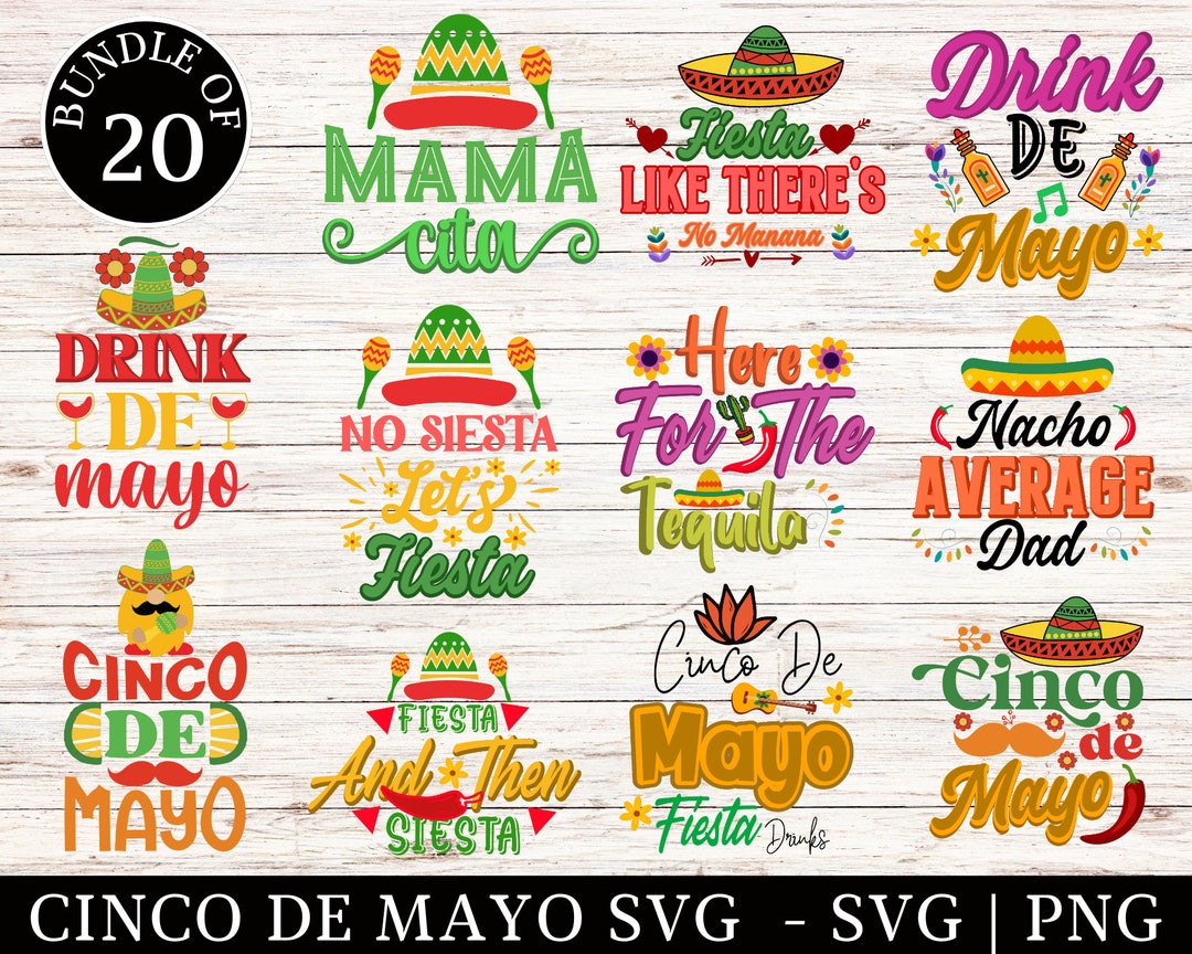 Cinco De Mayo Svg Bundle, Cinco De Mayo Svg, Mexico Svg, Fiesta Svg ...