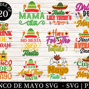 Cinco De Mayo Svg Bundle, Cinco De Mayo Svg, Mexico Svg, Fiesta Svg ...