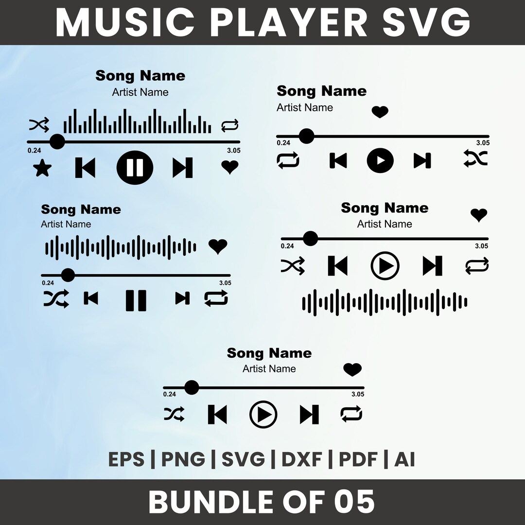 Music Player Svg Bundle, Arcylic Song Art, Music Player Cut Files ...