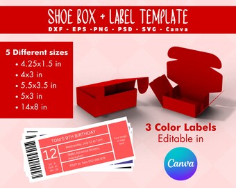 Shoe Box Template Bundle, Sneaker Box Template Bundle Svg, Shoe Box ...