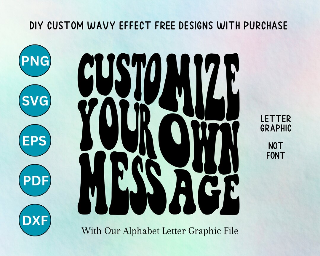 Custom Wavy Letters Svg Wave Font Quote Wavy Alphabet - Etsy UK