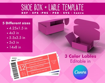 Shoe Box Template Bundle, Sneaker Box Template Bundle Svg, Shoe Box ...