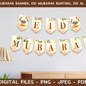 Eid Mubarak Banner, Eid Mubarak Bunting, Eid Al Adha, DIY Eid Al Adha ...