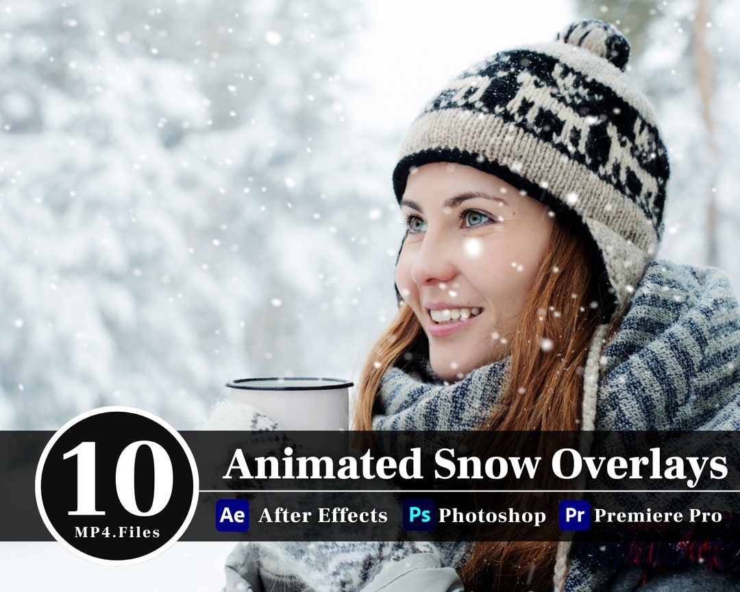 10 Animated Falling Snow Overlays, Animated Snow Overlay, Snow ...