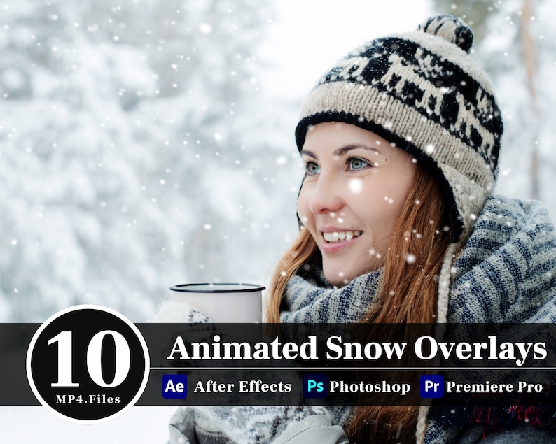 10 Animated Falling Snow Overlays Animated Snow Overlay Snow - Etsy