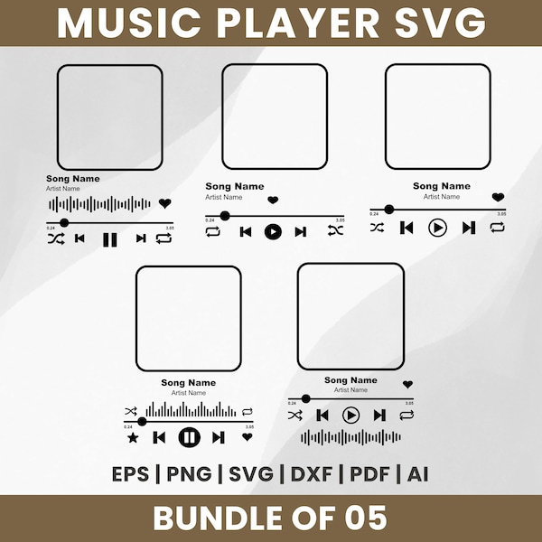 Music Player Svg - Etsy