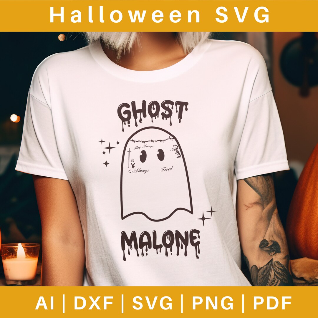 Ghost Malone SVG, Trendy Halloween Svg, Ghost Malone Png, 2023 Post ...
