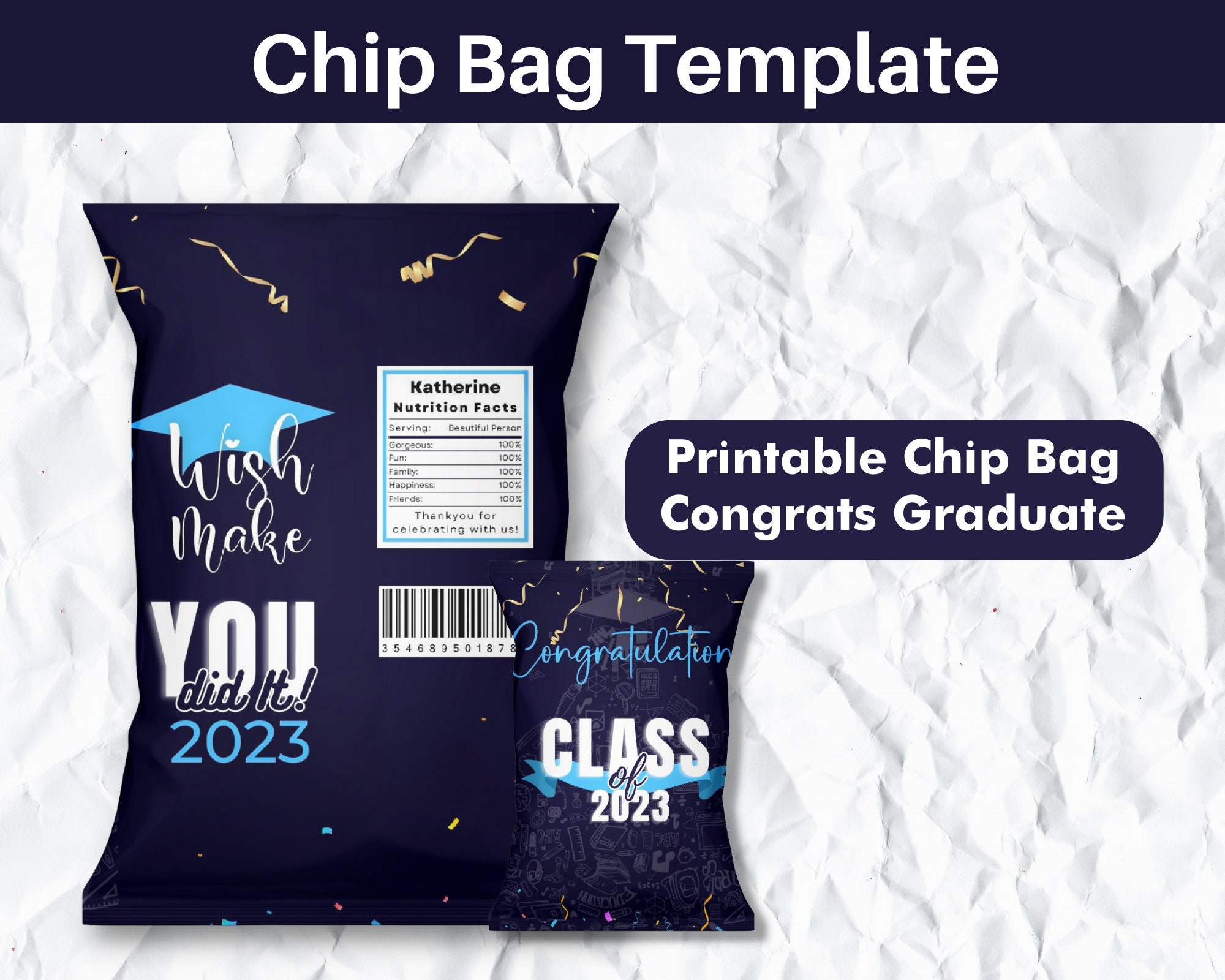Chip Bag Template Blank Chip Bag Chip Bag Template Canva - Etsy Finland