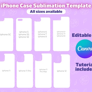 27 iPhone Sublimation Template, Phone Case Template Pack Svg, Cricut Vector Bundle, Sublimation ...