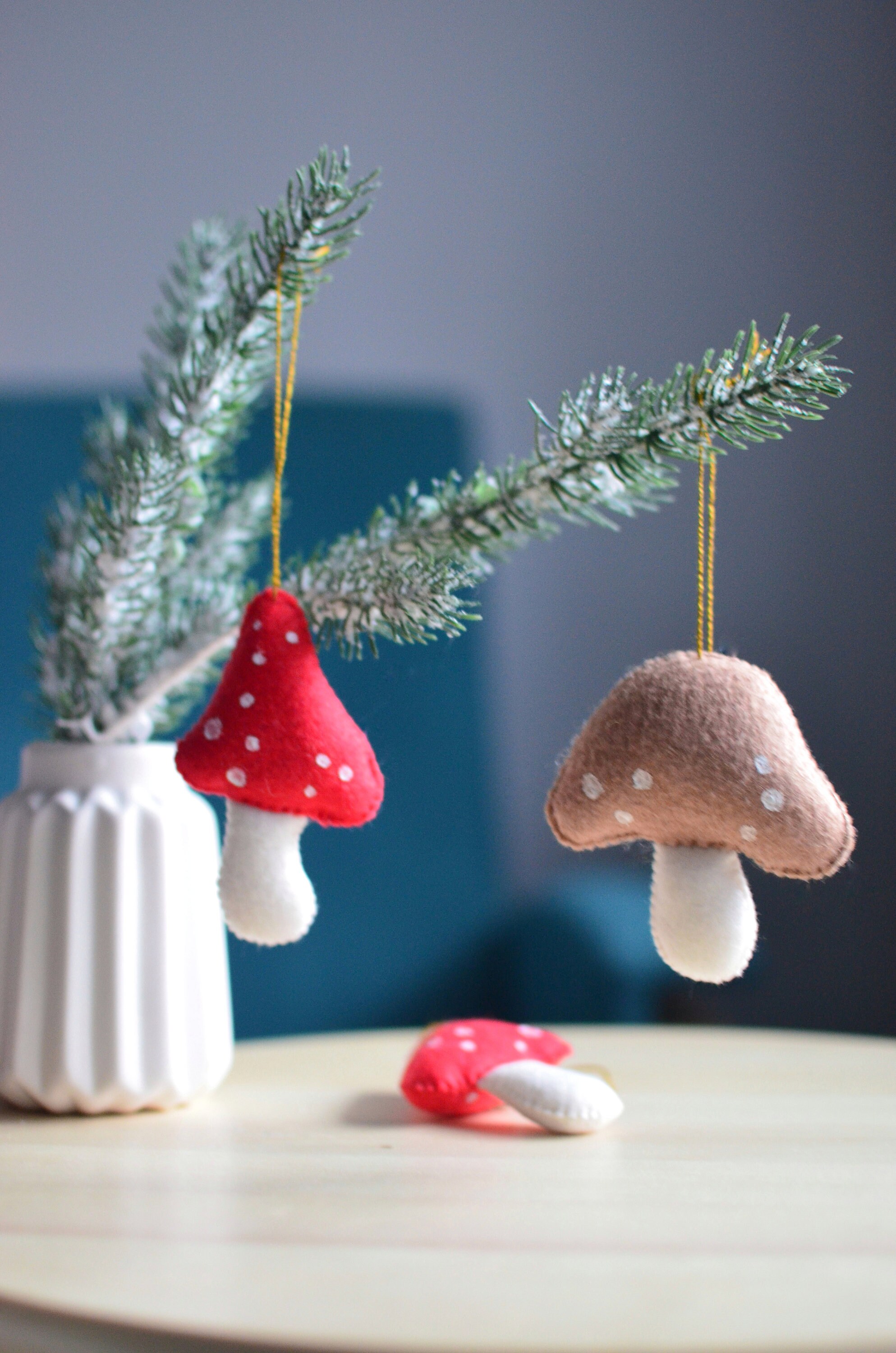 Mushroom Christmas Tree Ornament - Etsy
