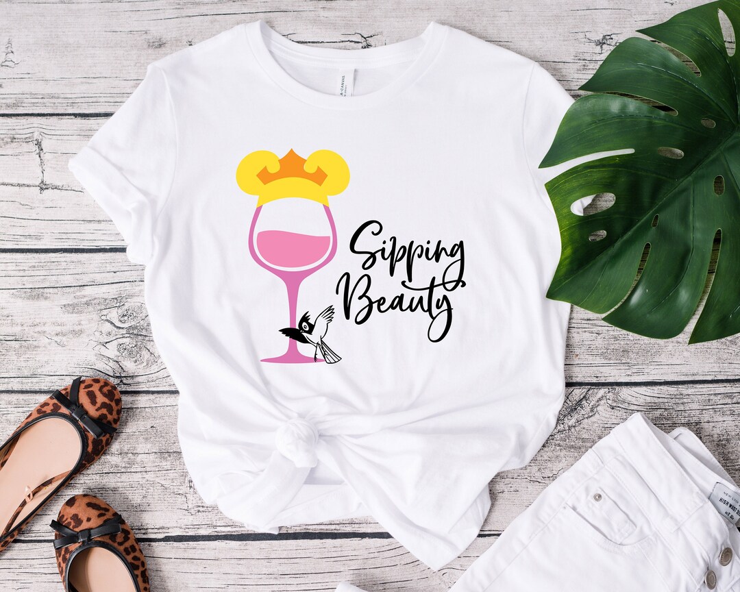 Sipping Beauty Princess Drinking Shirts Wine Princess - Etsy