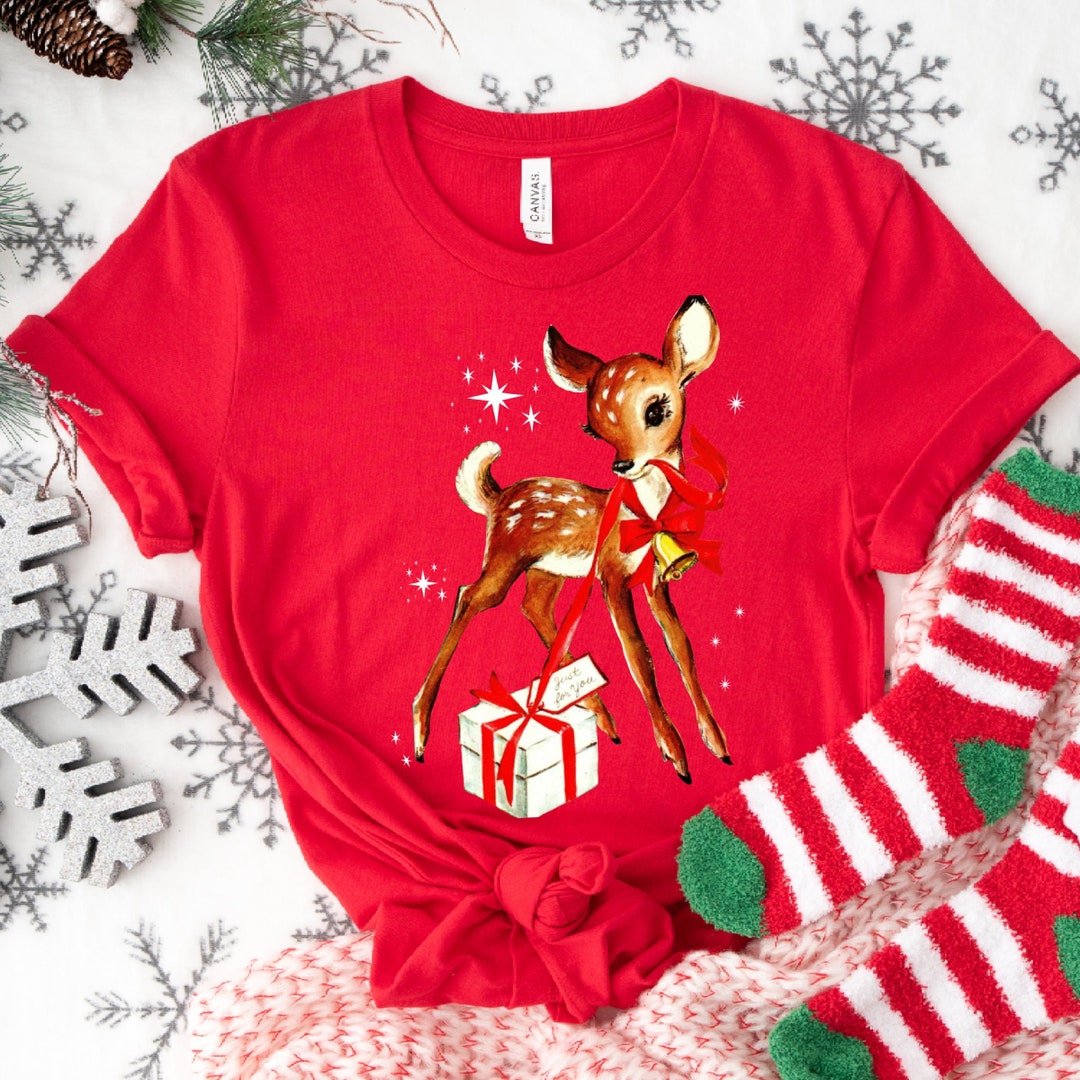 Retro Vintage Christmas Shirt, Retro Christmas Shirt, Vintage Reindeer ...