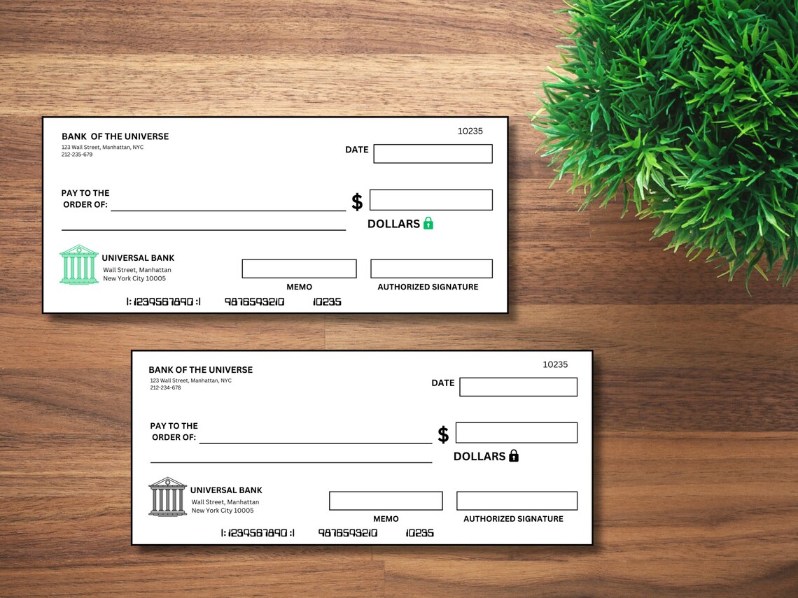 Manifestation Check Template: Editable Blank Check for Canva (digital ...