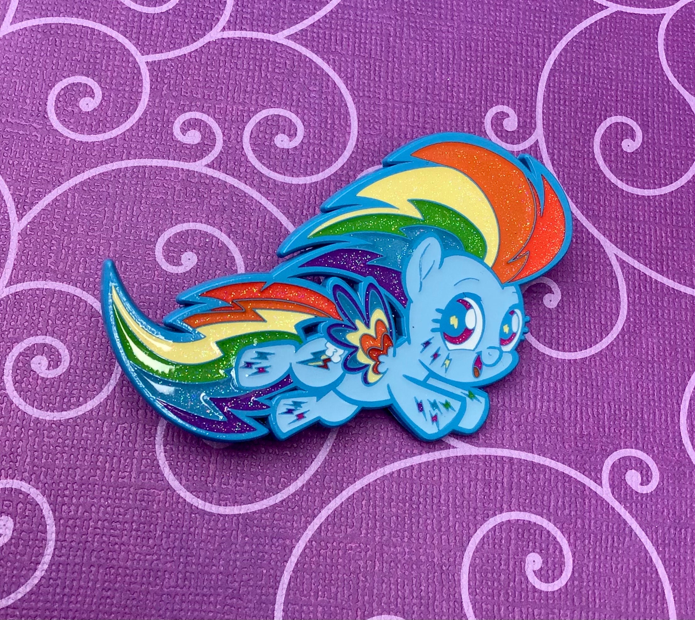 Rainbow Dash Rainbow Power My Little Pony Hard Enamel Pin - Etsy