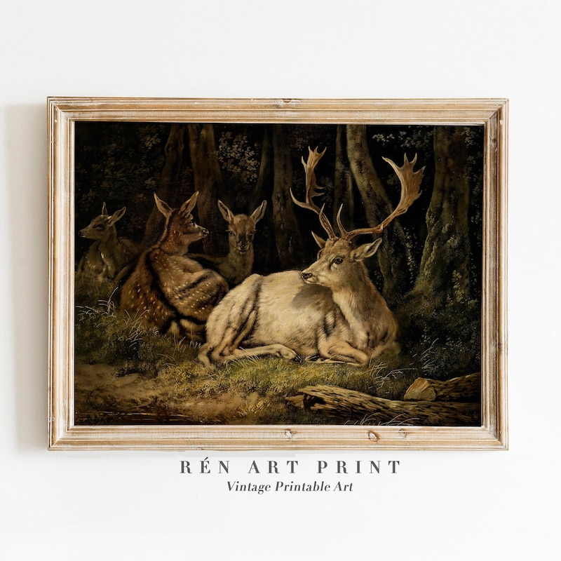 Deer Print - Etsy