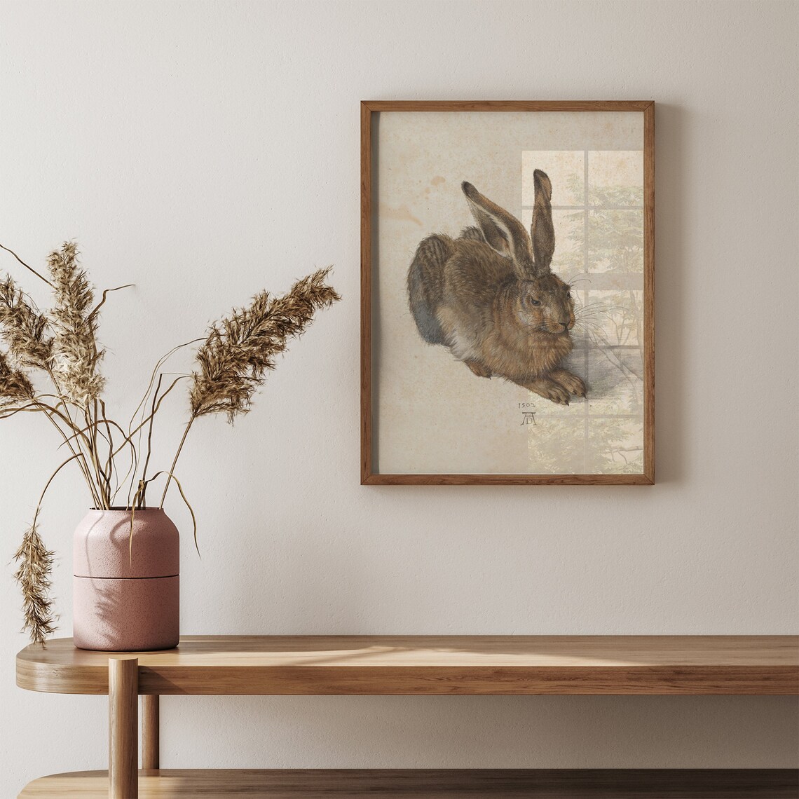 Vintage Rabbit Painting Printable Wall Art Easter Wall Art - Etsy