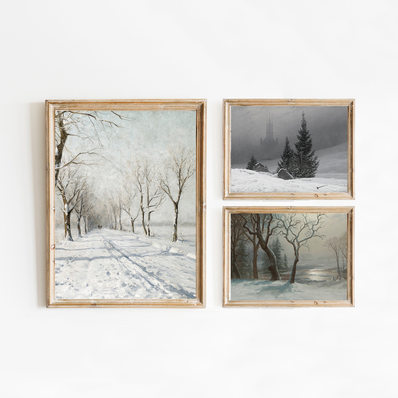 Winter Gallery Wall Art Set of 6 Prints | Christmas Wall Decor ...