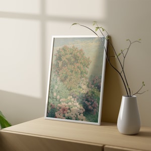 Vintage Spring Printable Wall Art Wildflower Landscape Painting ...