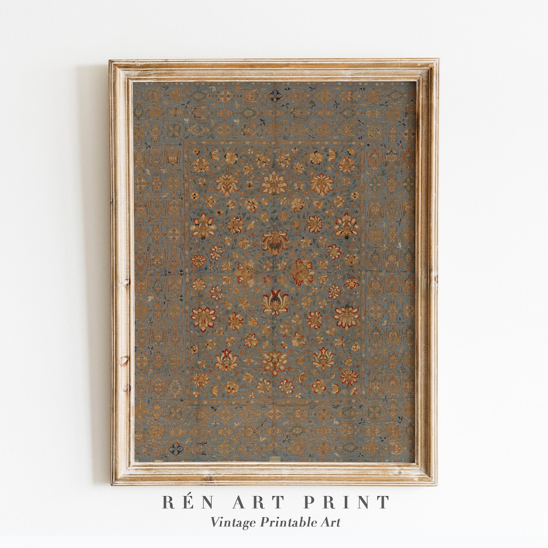 Antique Textile Wall Art | Vintage Tapestry Digital PRINTABLE | Rug ...