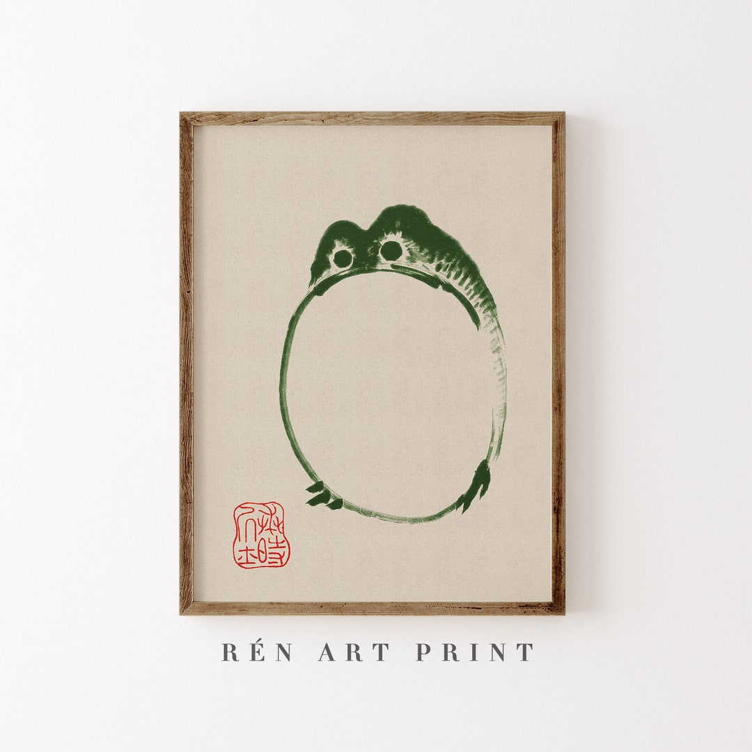 Japanese Frog Digital Print | Matsumoto Hoji Frog Printable Wall Art ...