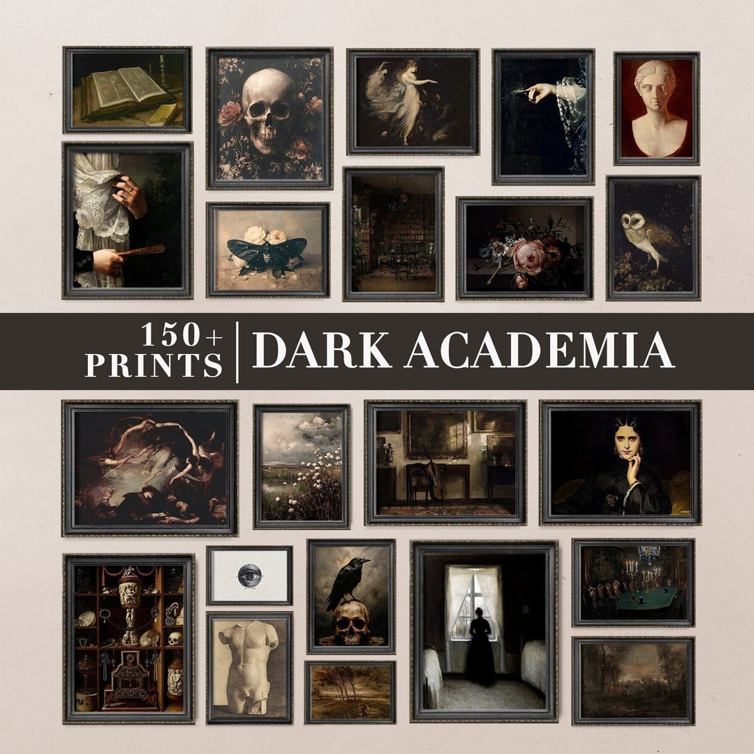 Dark Academia Prints | Vintage Gothic Gallery Wall Prints | Dark ...