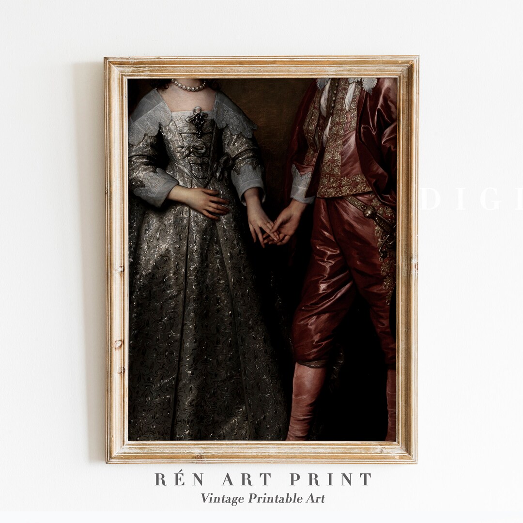 Vintage Romantic Wall Art | Victorian Painting Printable Art | Moody ...