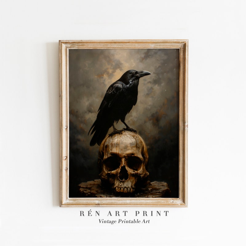 Skull Raven Poster - Etsy