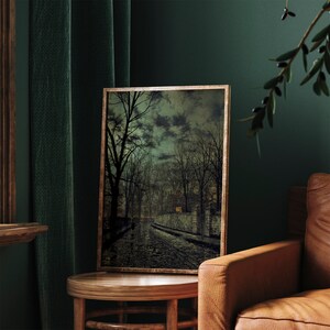Moody Landscape Painting Printable Wall Art Antique Dark Oil Painting ...