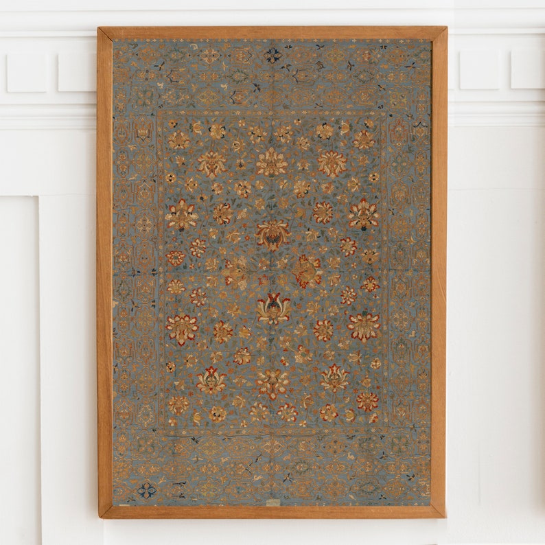 Vintage Textile Art Print | Antique Rug Wall Decor (digital Download ...